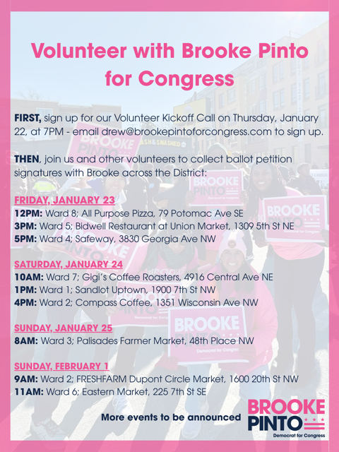Support Brooke Pinto For Congress | The Georgetown Dish